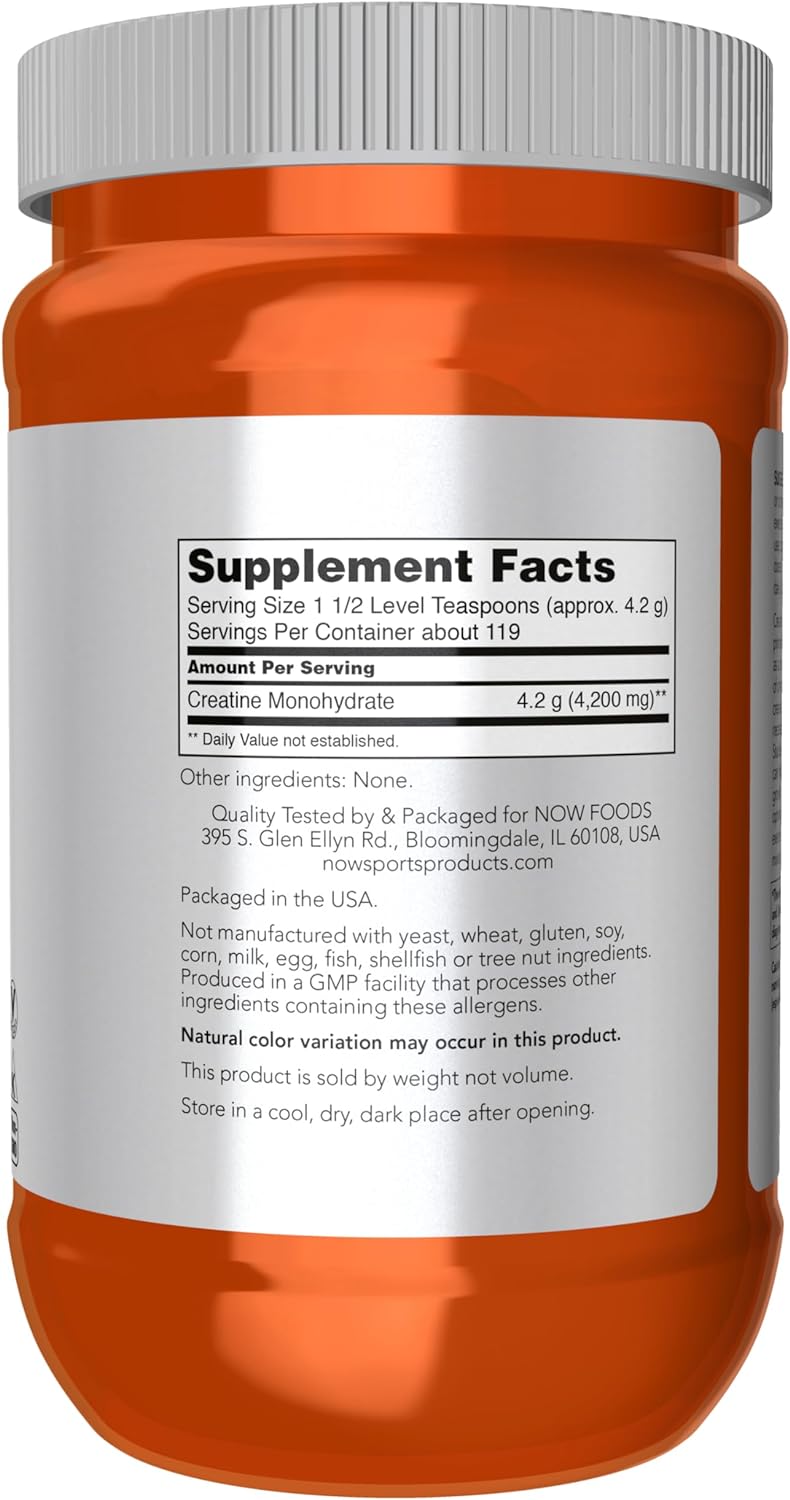 Now Sports Micronized Creatine Monohydrate-119Serv.- 500G.-Unflavored ...
